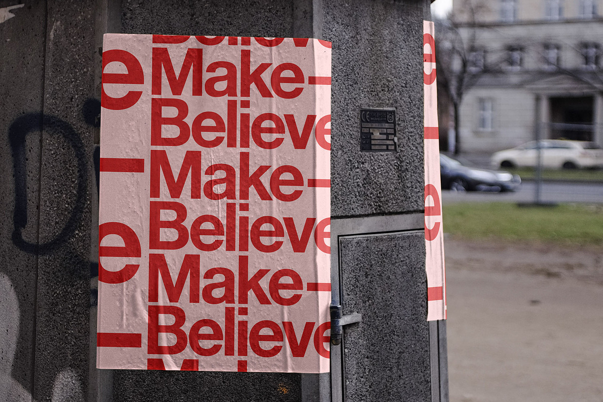 Urban fly poster mockup, a Print Template by MakeBelieve