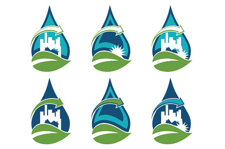 Ecology icon set, an Illustration by UVAconcept