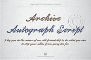 Archive Autograph Script, a Script Font by Archive Type Fonts