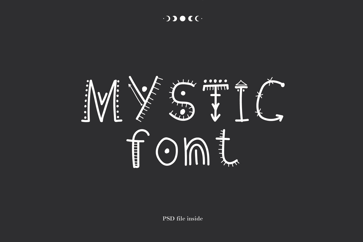 Mystic font. handwritten, a Symbol Font by Chikovnaya