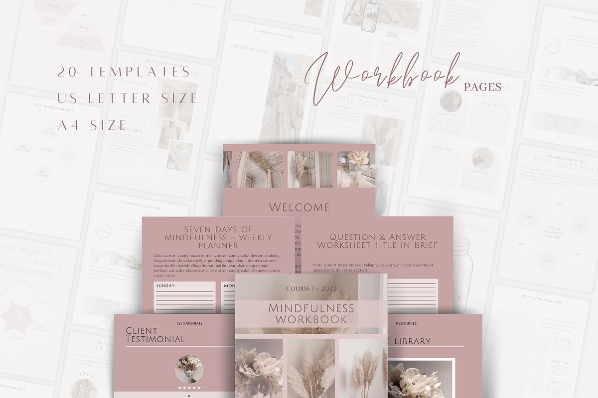 Mindfulness Journal Templates Canva, a Magazine Template by BRANDcontent