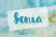 Sonia Font, a Script Font by SophieSaxo