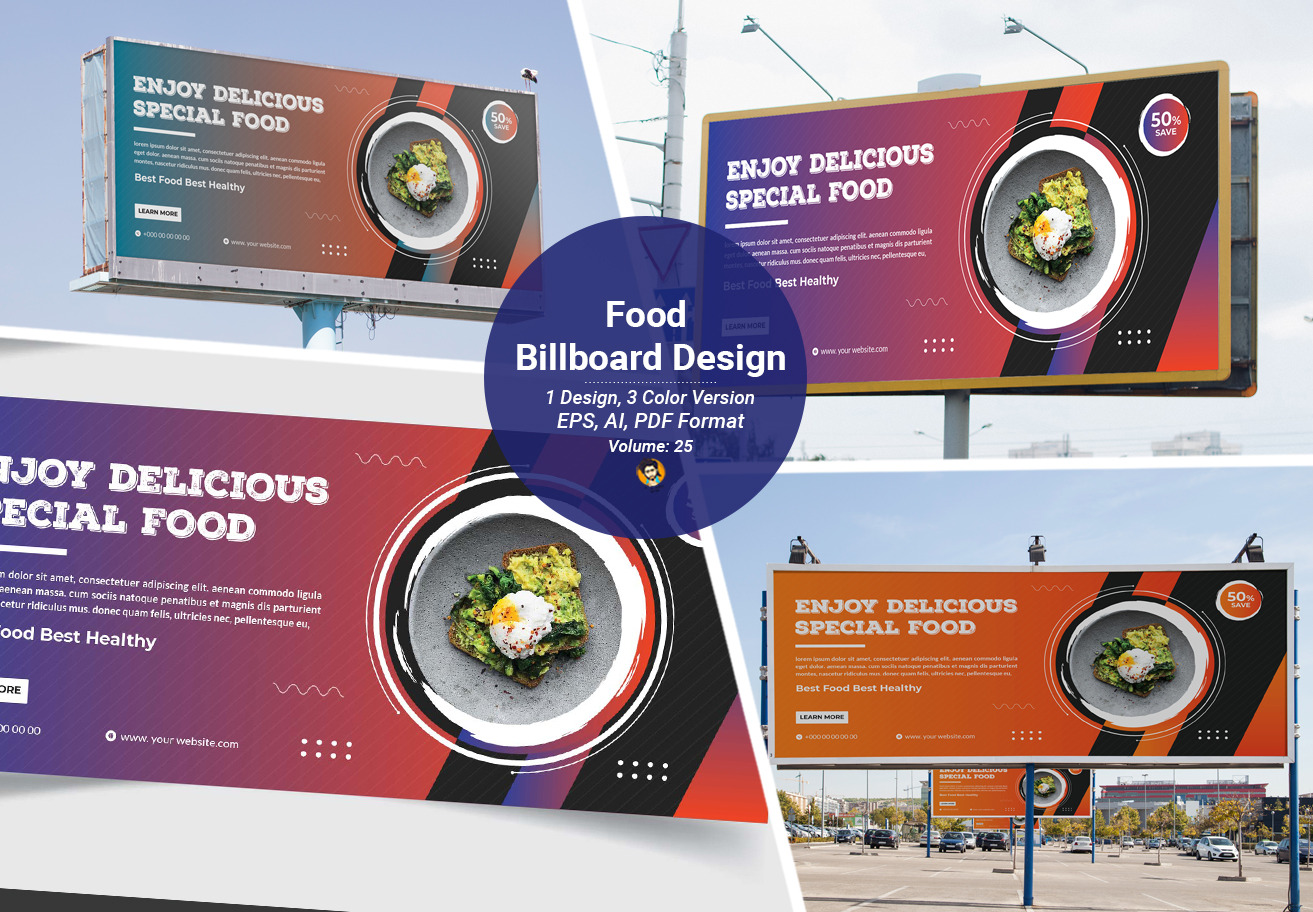 Fast Food Billboard Template, a Flyer Template by MRI STUDIO