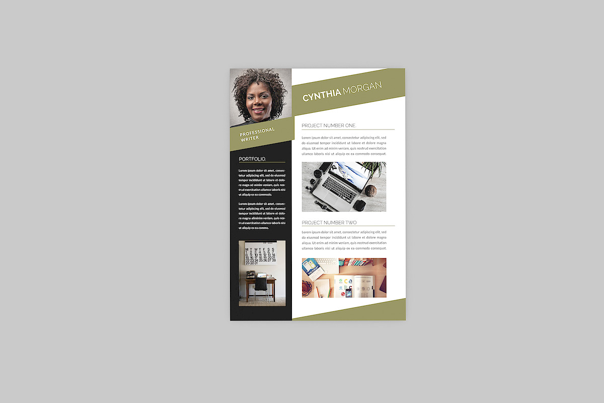 Cynthia Writer Resume Designer, a Resume Template by AQR Studio