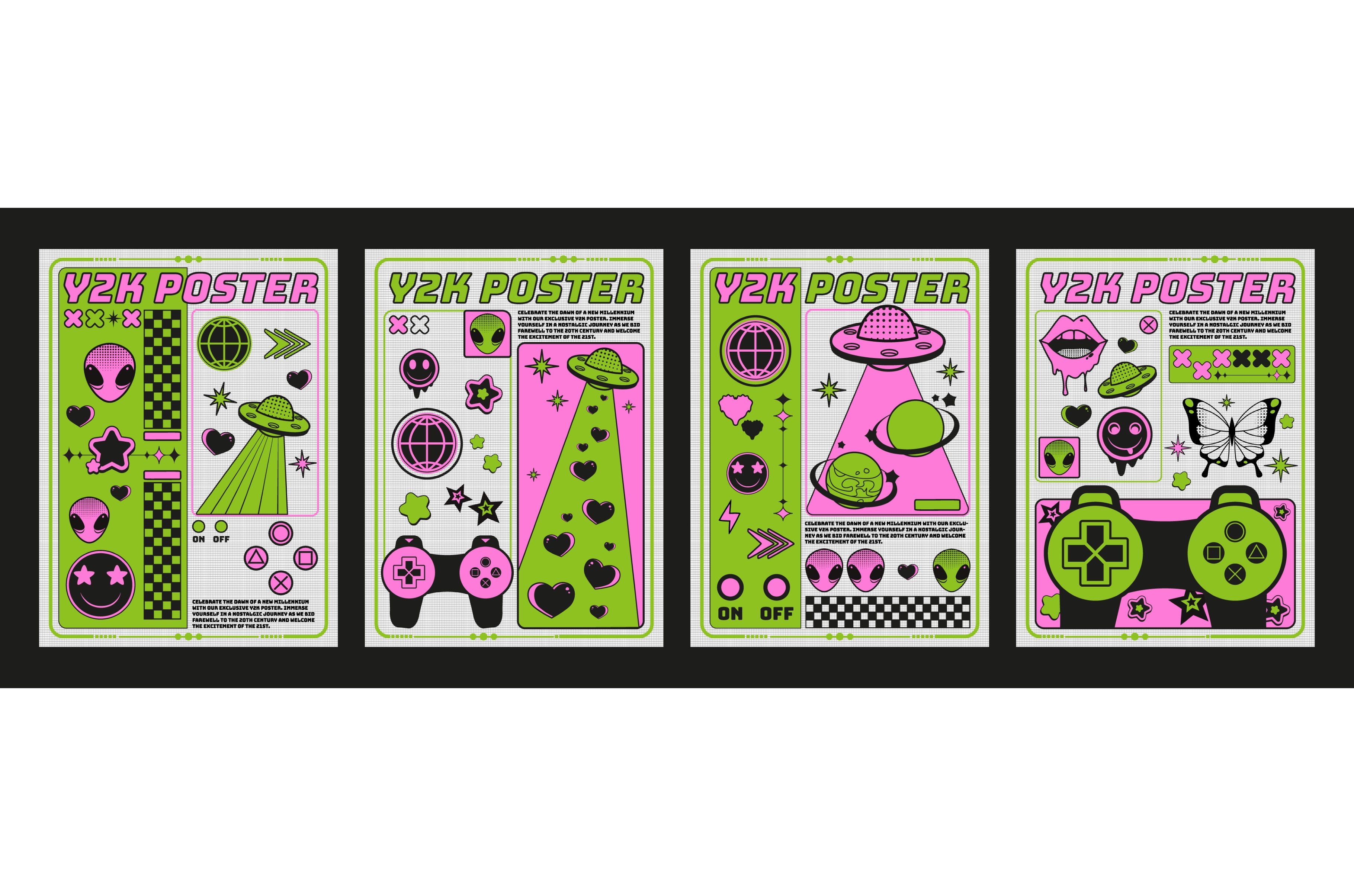 Y2k poster design with retro, a Texture Illustration by art PVP - market