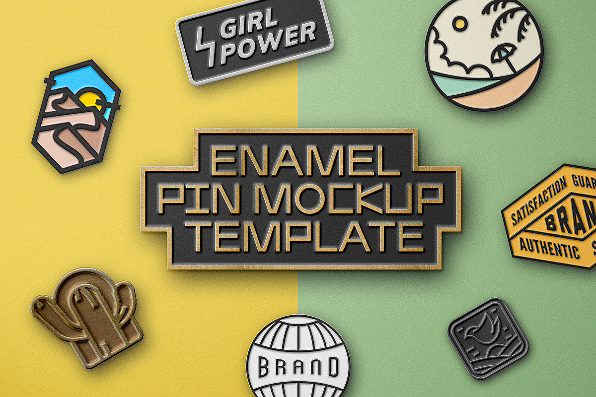 Enamel Pin Mockup, a Product Mockup by pixelbuddha.net