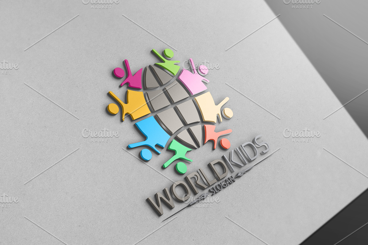 Kids World Logo, a Branding & Logo Template by Josuf Media
