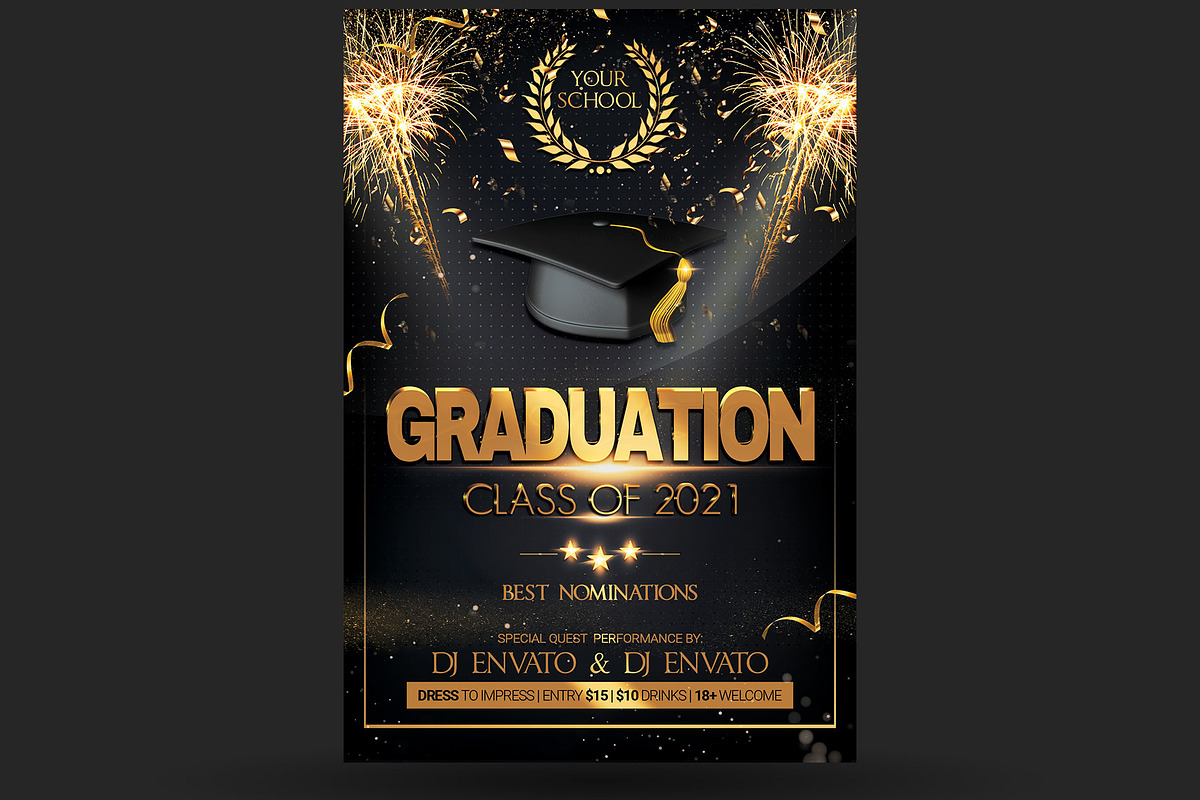 Graduation Party Flyer, a Flyer Template by Artolus