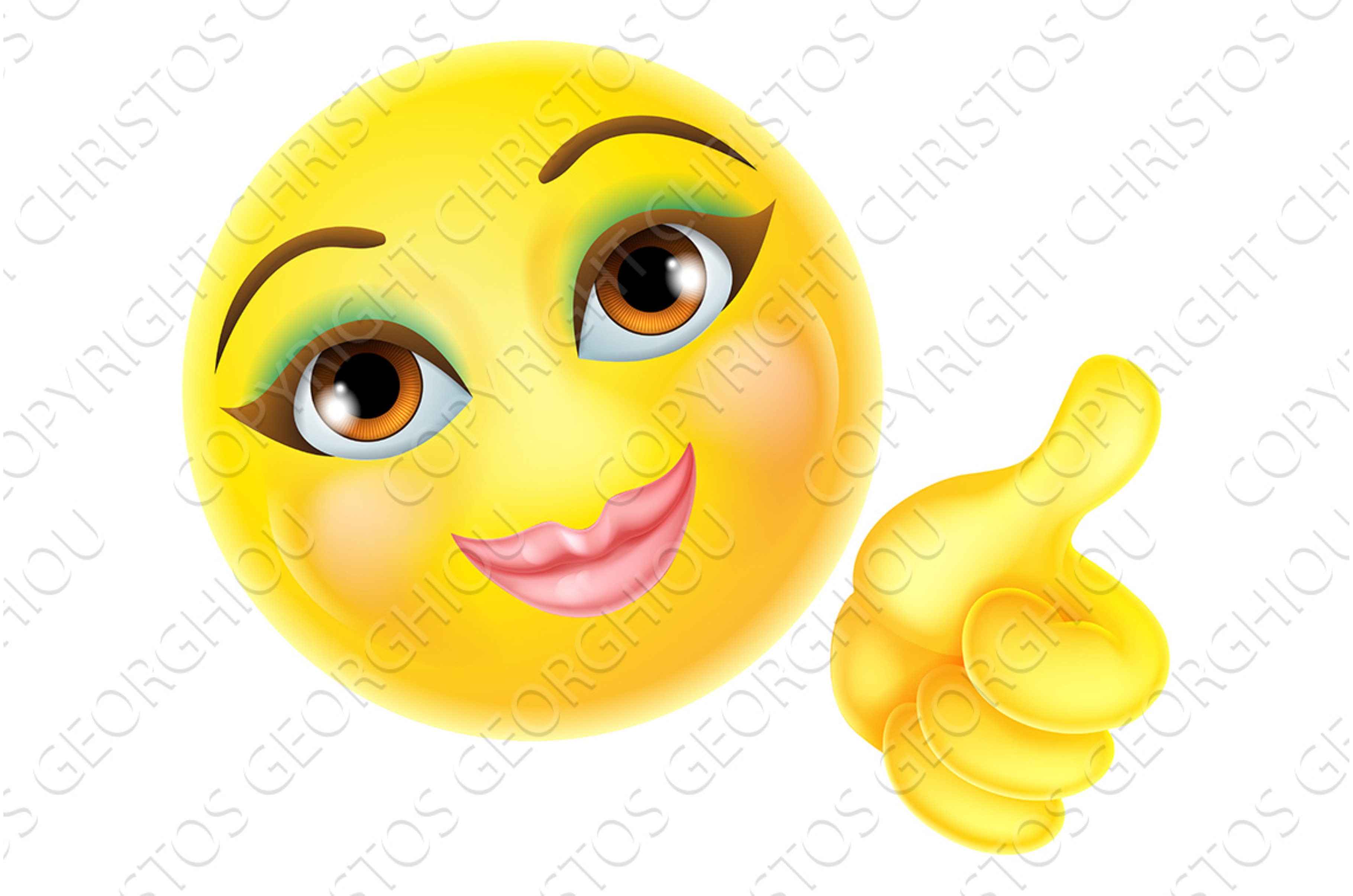 Happy Woman Emoji Emoticon Cartoon | People Illustrations ~ Creative Market