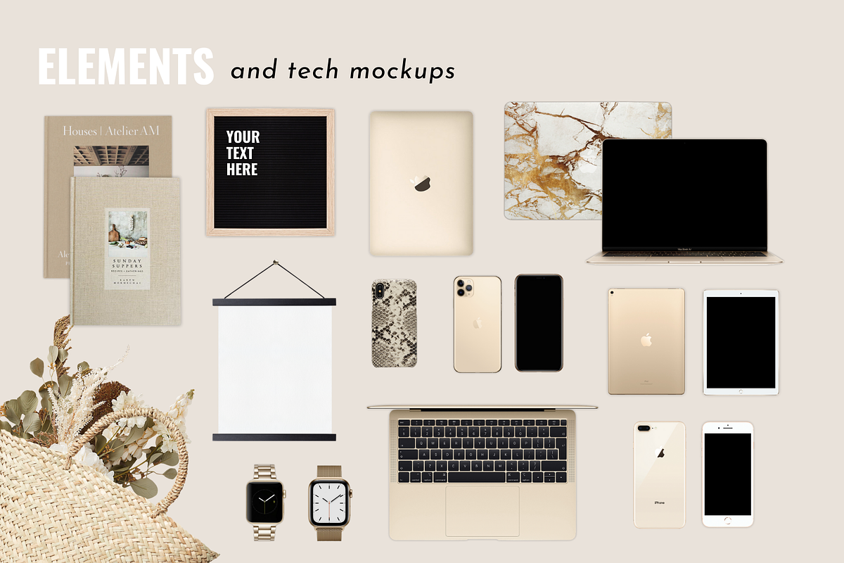 Modern Neutrals Scene Creator Mockup, a Books & Magazine Mockup by Girl ...