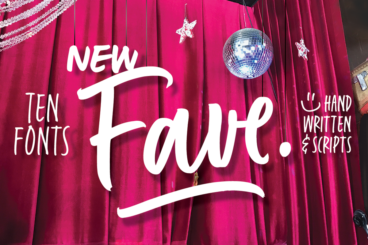 Fave™ Script, a Script Font by Aerotype