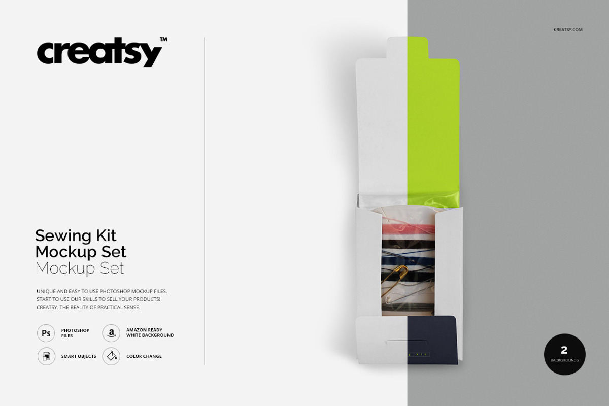 Sewing Kit Mockup Set, a Product Mockup by Creatsy
