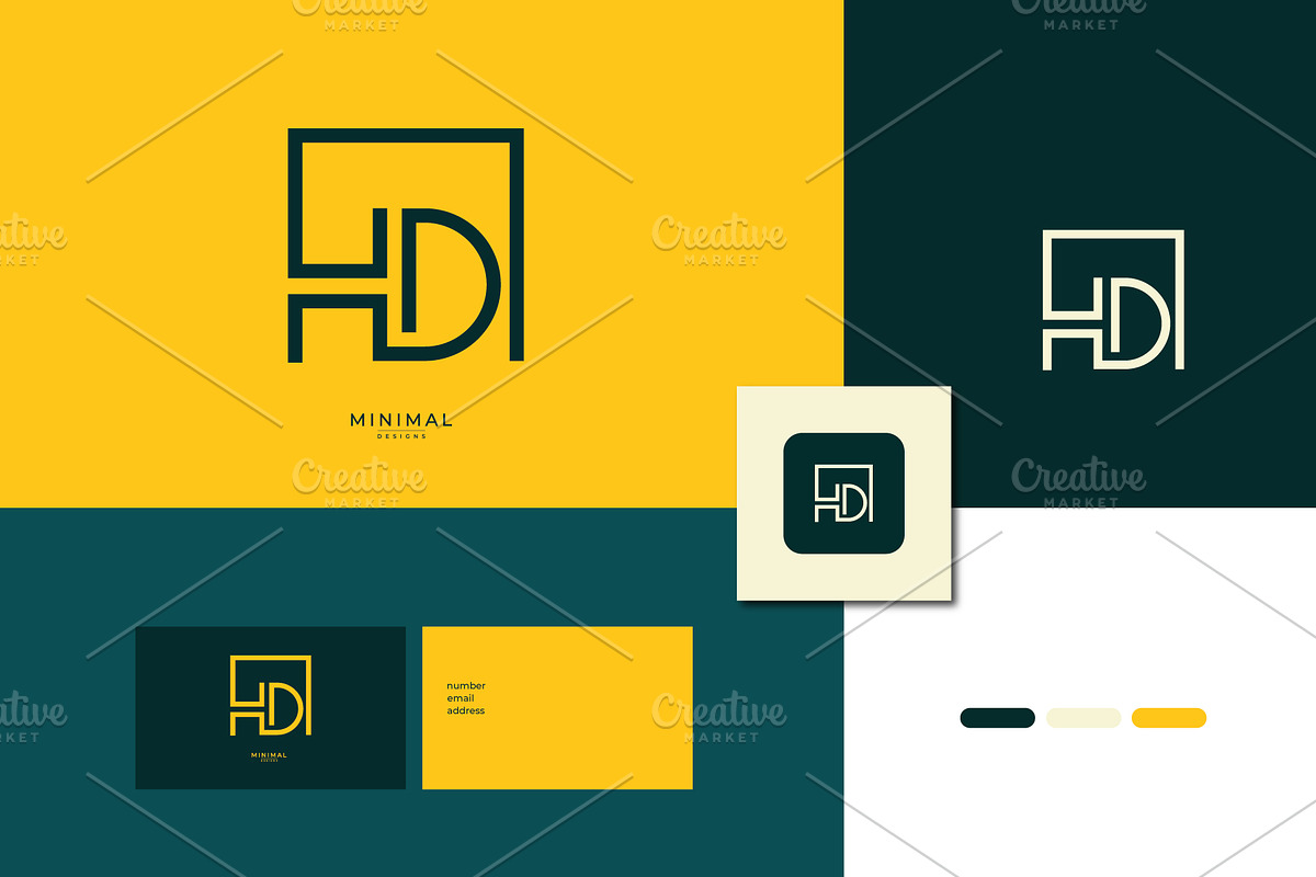 Monogram icon logo HD, a Branding & Logo Template by idesign_4u ...