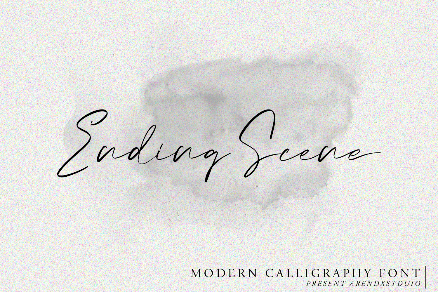 Ending Scene - Calligraphy Font, a Script Font by Arendxstudio