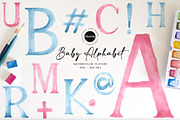 Watercolor Alphabet Cliparts