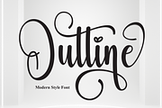 Outline | Script Font, a Handwriting Font by Scratchones