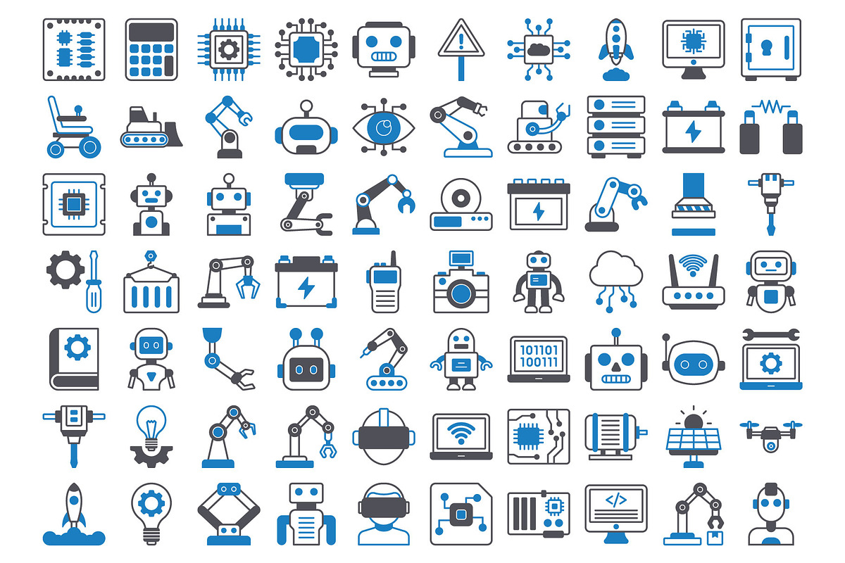 Robotics Engineering Icons Pack, an Icon by Vector Portal