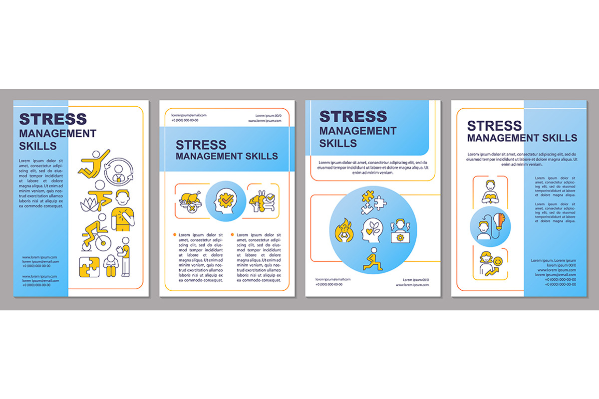 Stress relief techniques brochure, a Brochure Template by bsd studio