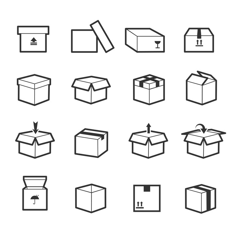 Line box vector icons | Icons ~ Creative Market