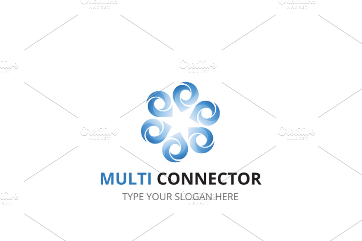 Multi Connector Logo Template, a Branding & Logo Template by Dueza.Com ...