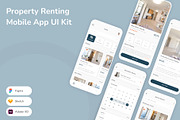 Property Renting Mobile App UI Kit, an UI Kit Template by Betush