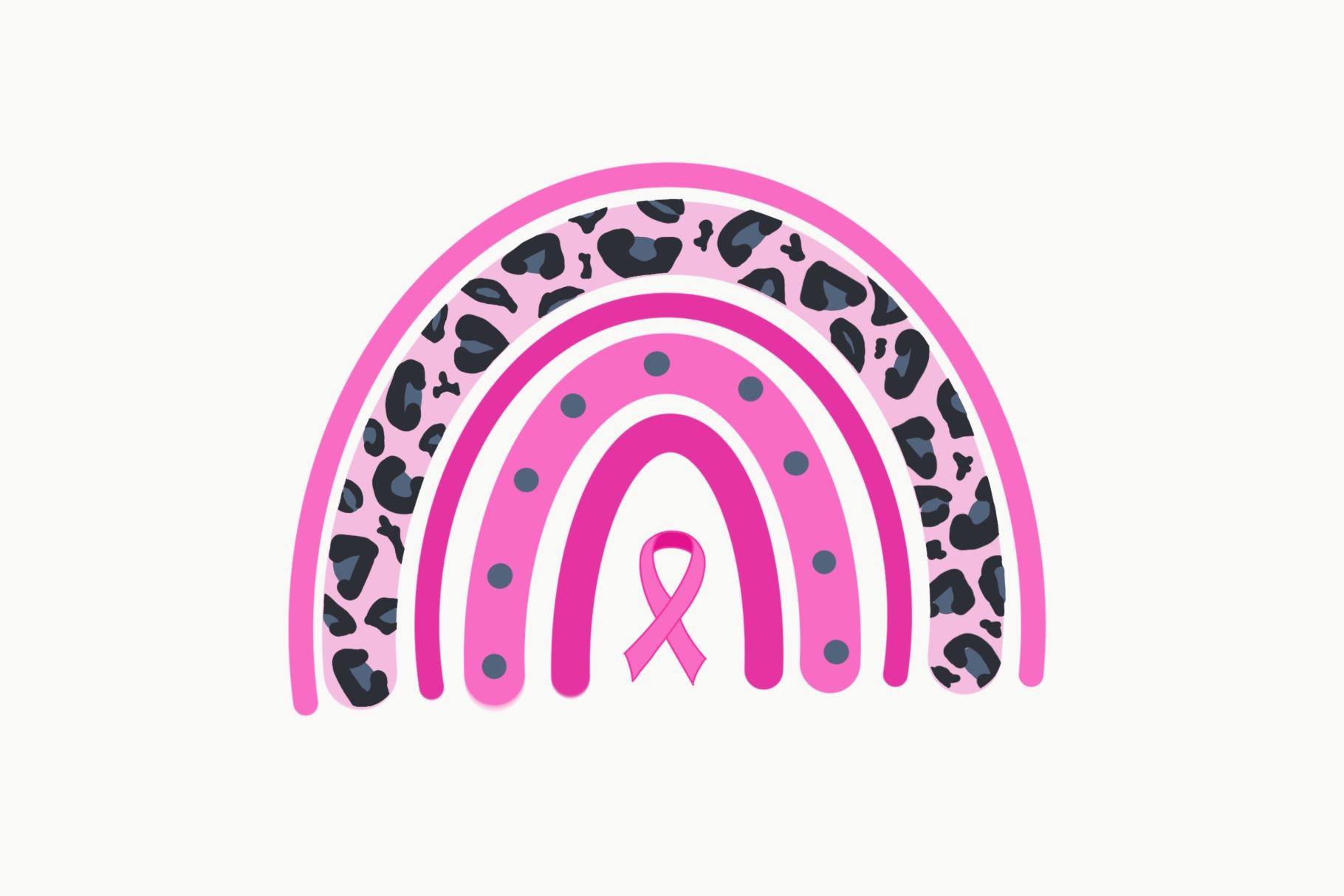 Cancer Ribbon Rainbow SVG, a Graphic by DesignedByMLE