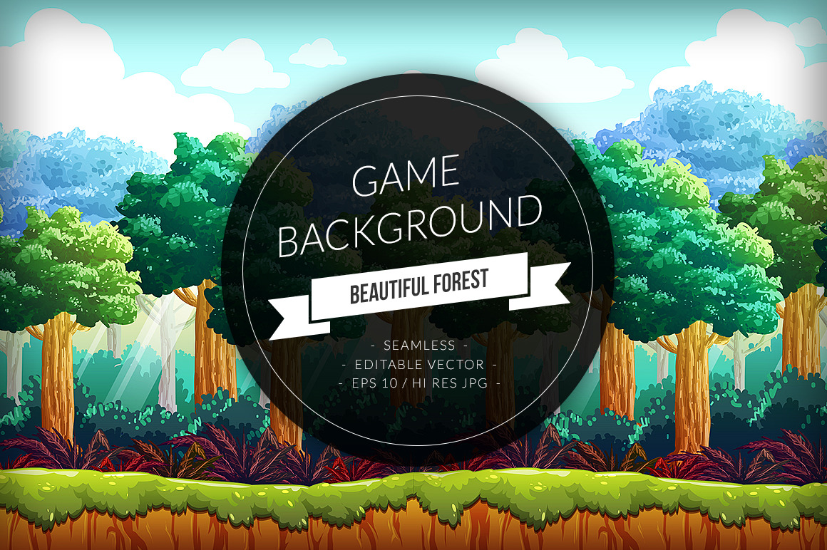 Forest Game Background, an Illustration by SCworkspace | Creative Market