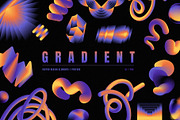 Gradient abstract design elements | Creative Market