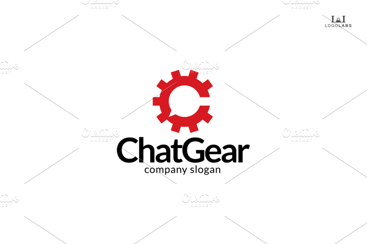 Chat Gear Logo, a Branding & Logo Template by LogoLabs