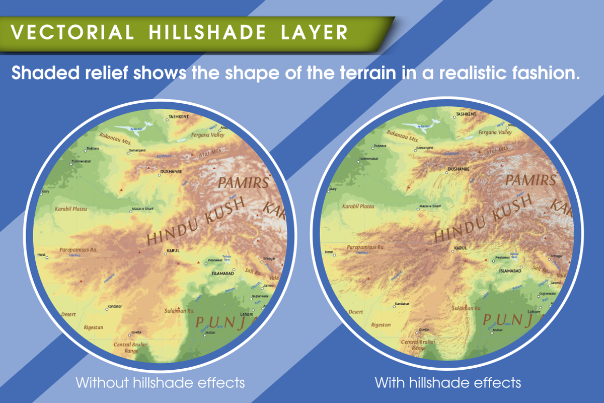 Topographic World Vector Map