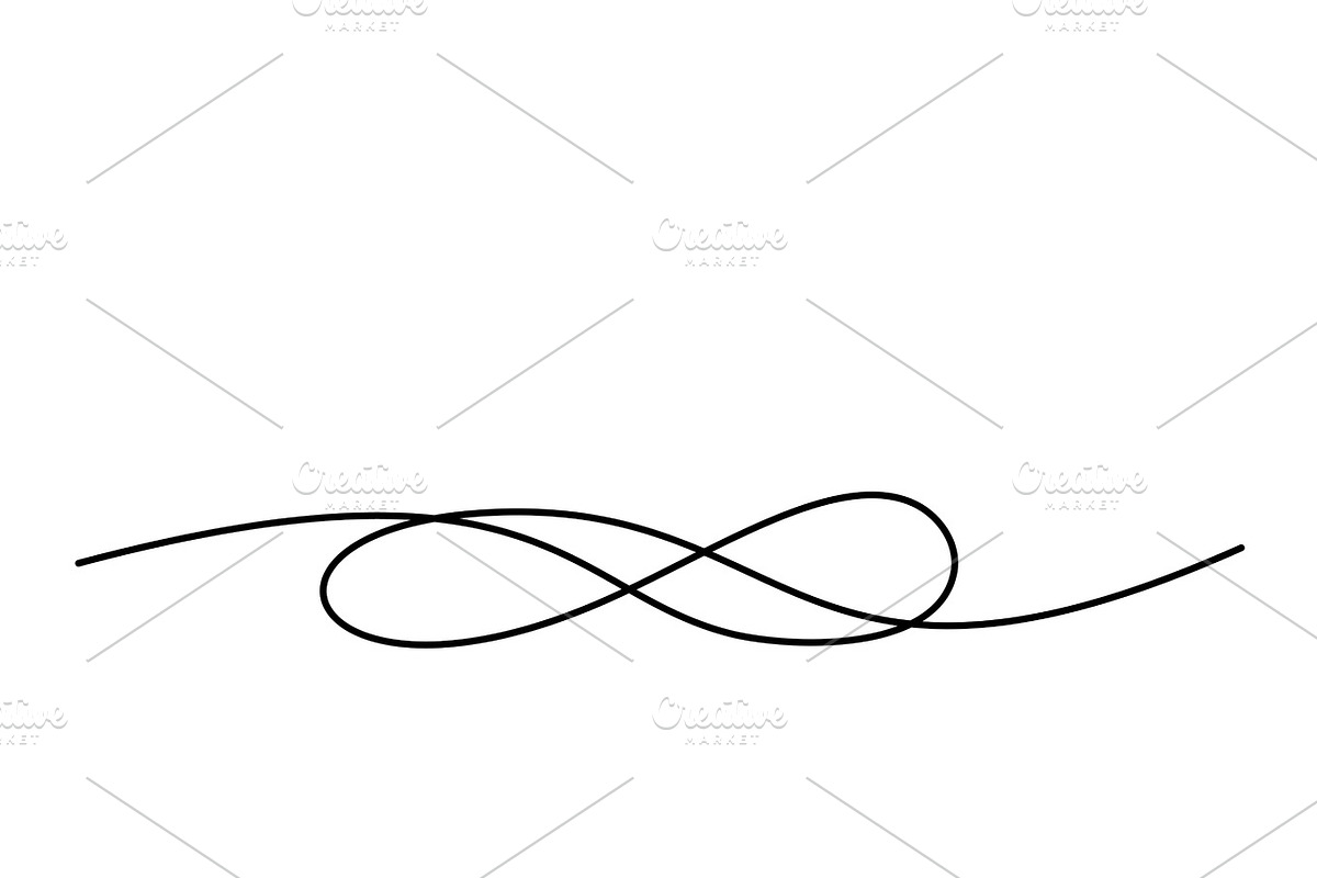 Infinity symbol One line drawing, a Work Illustration by Valenty