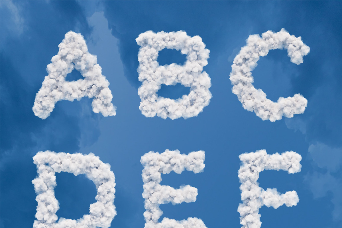Cloud Letters Set, an Object Graphic by Kotulsky Mockups