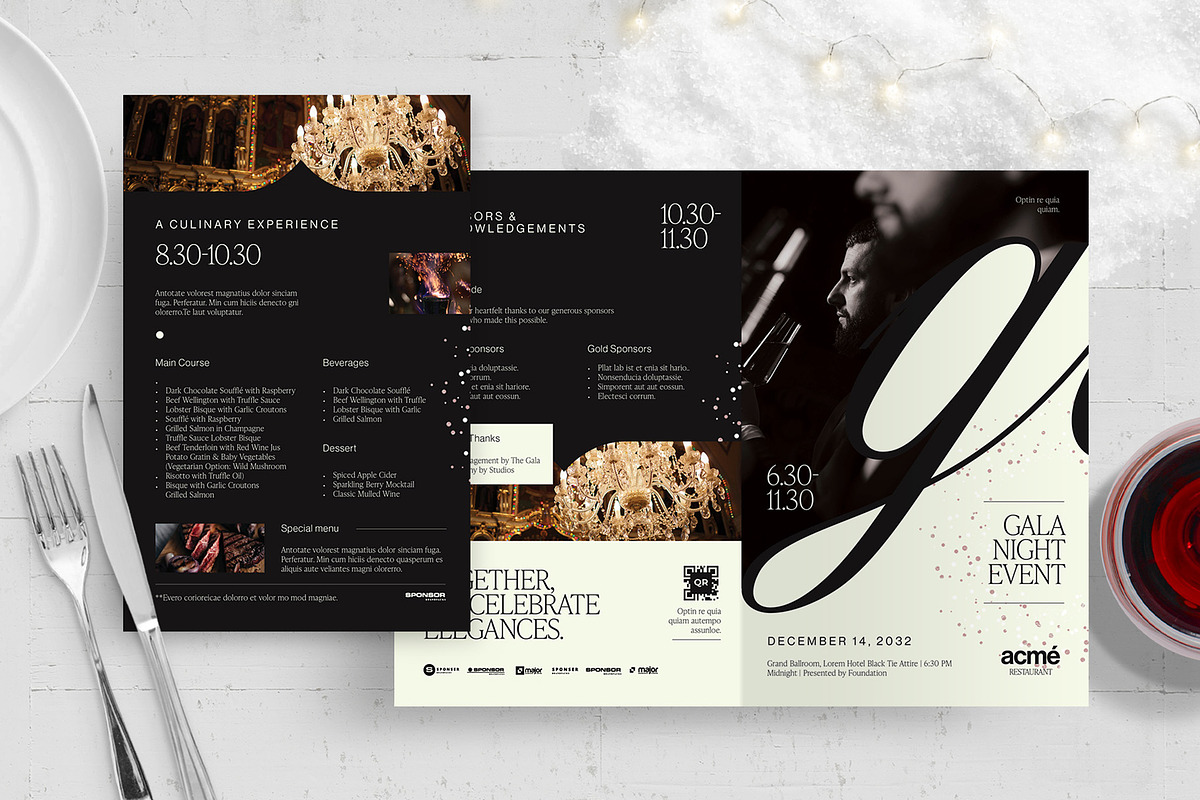 Gala Event Brochure Template, a Brochure Template by BrandPacks