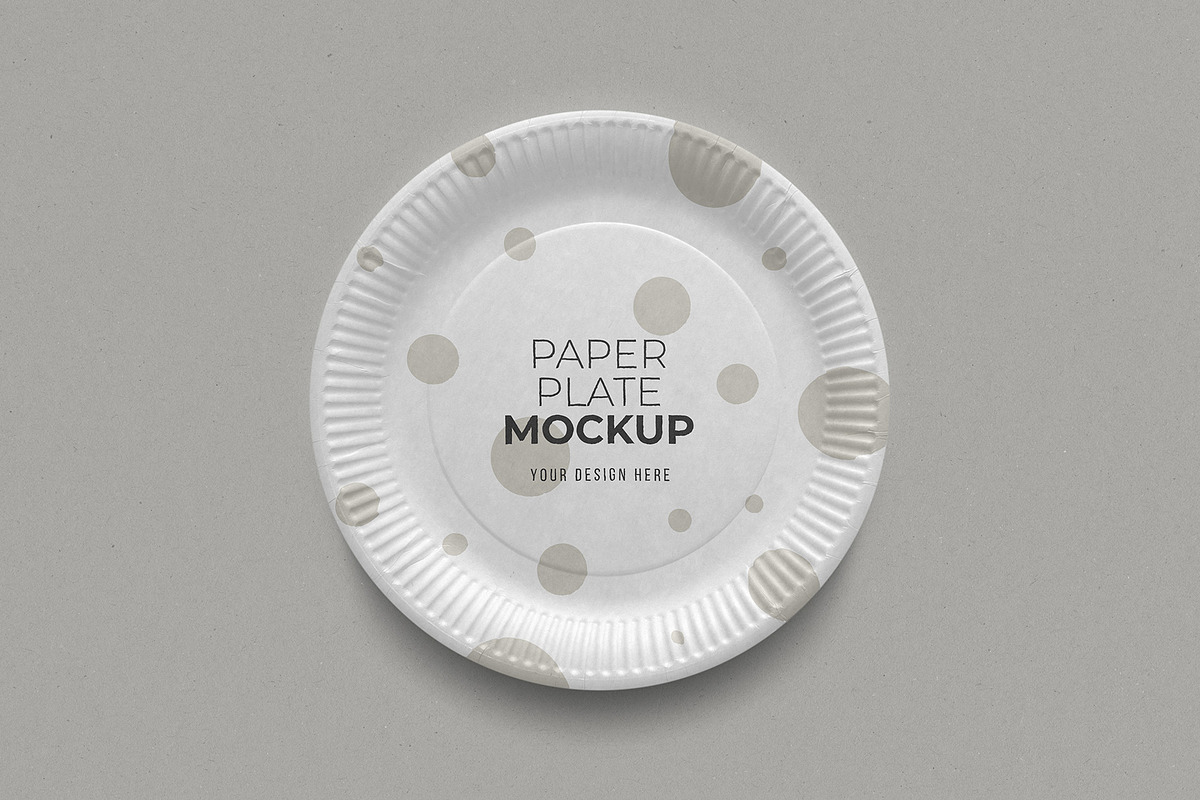 Recycled Paper Plate Mockup, a Mockup by Aurora Graphics
