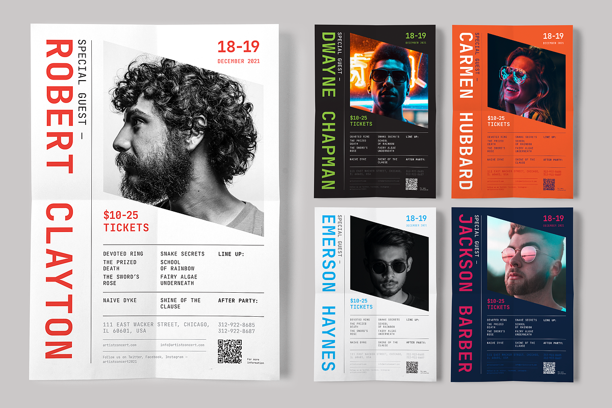 Artist Event Poster Template, a Flyer Template by EDT.Graphics