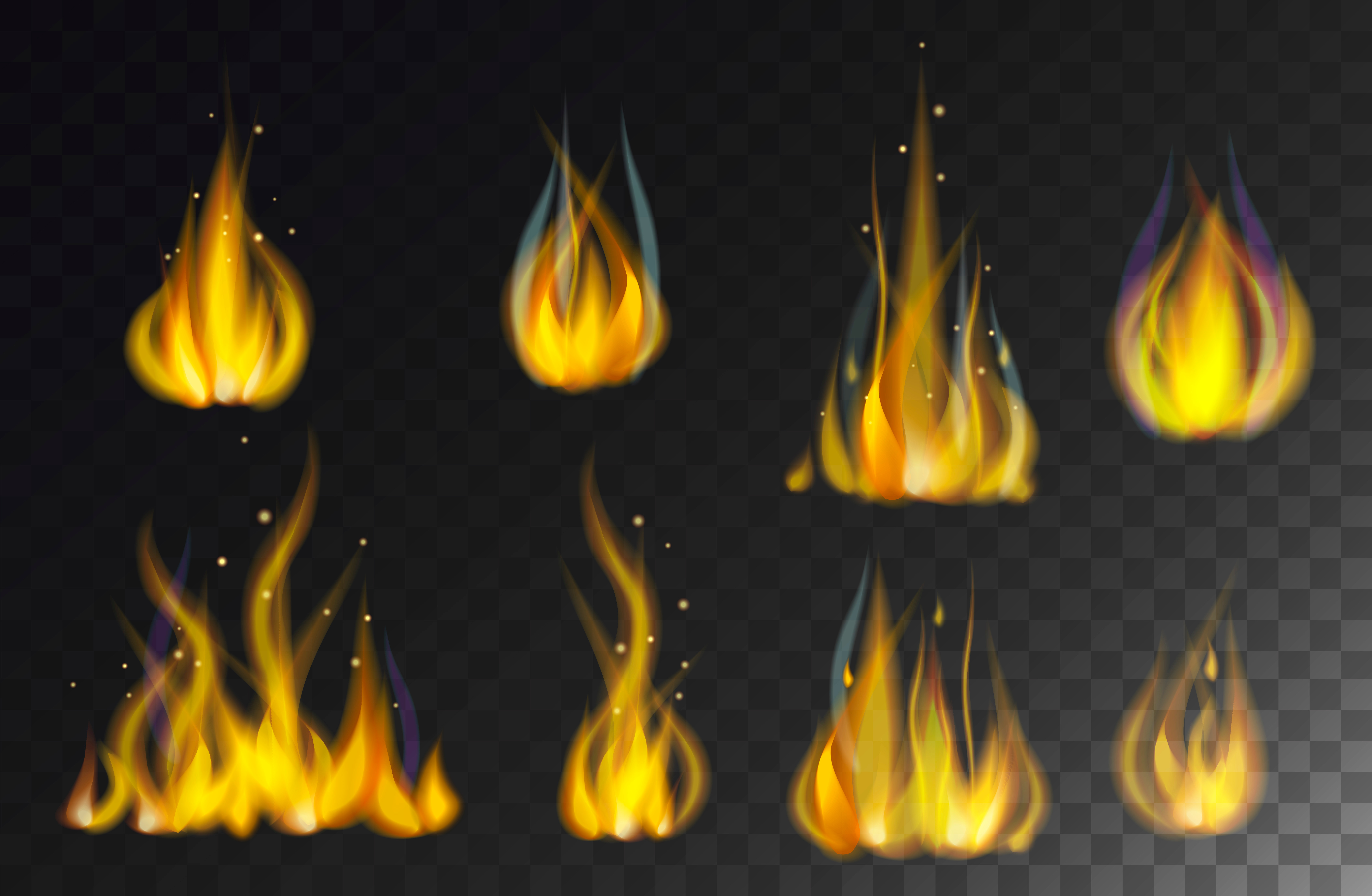 Hot fire flame vector, a Texture Illustration by Vectorstockersland