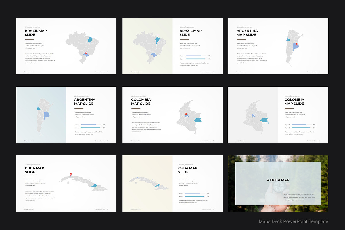 Maps PowerPoint Template, a Presentation Template by CreativityForest