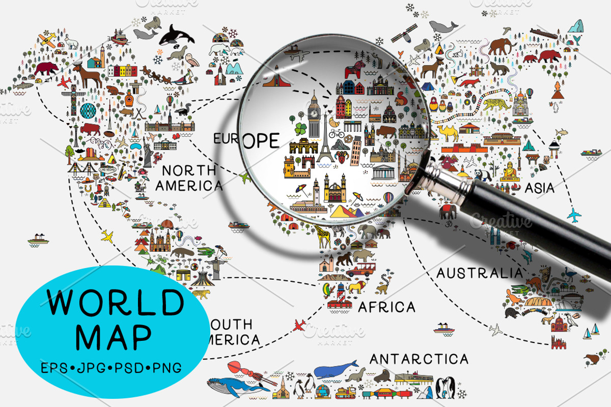 World Travel Map, an Illustration by Moloko88