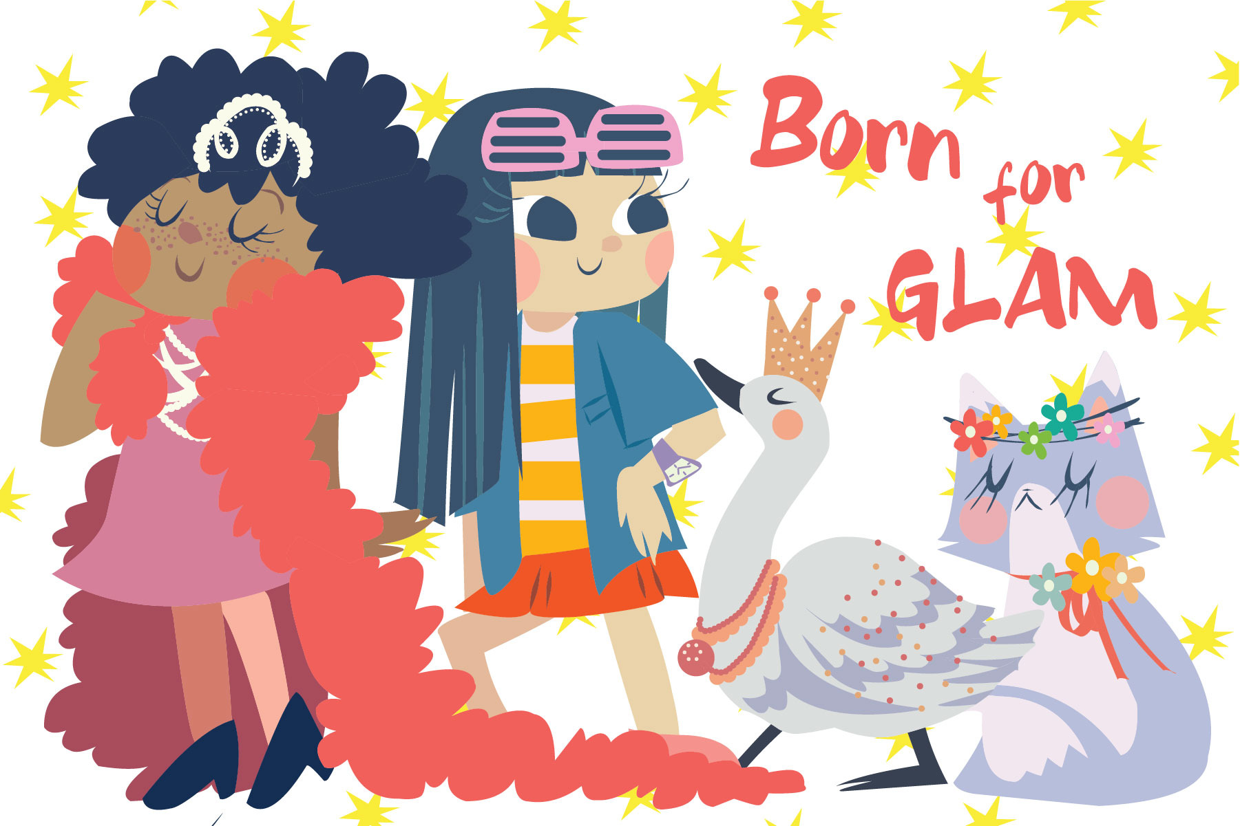 Born for Glam - Vector Illustration | Technology Illustrations ...