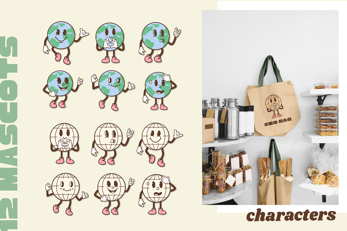 Everyday Earth Day Retro Collection | Creative Market