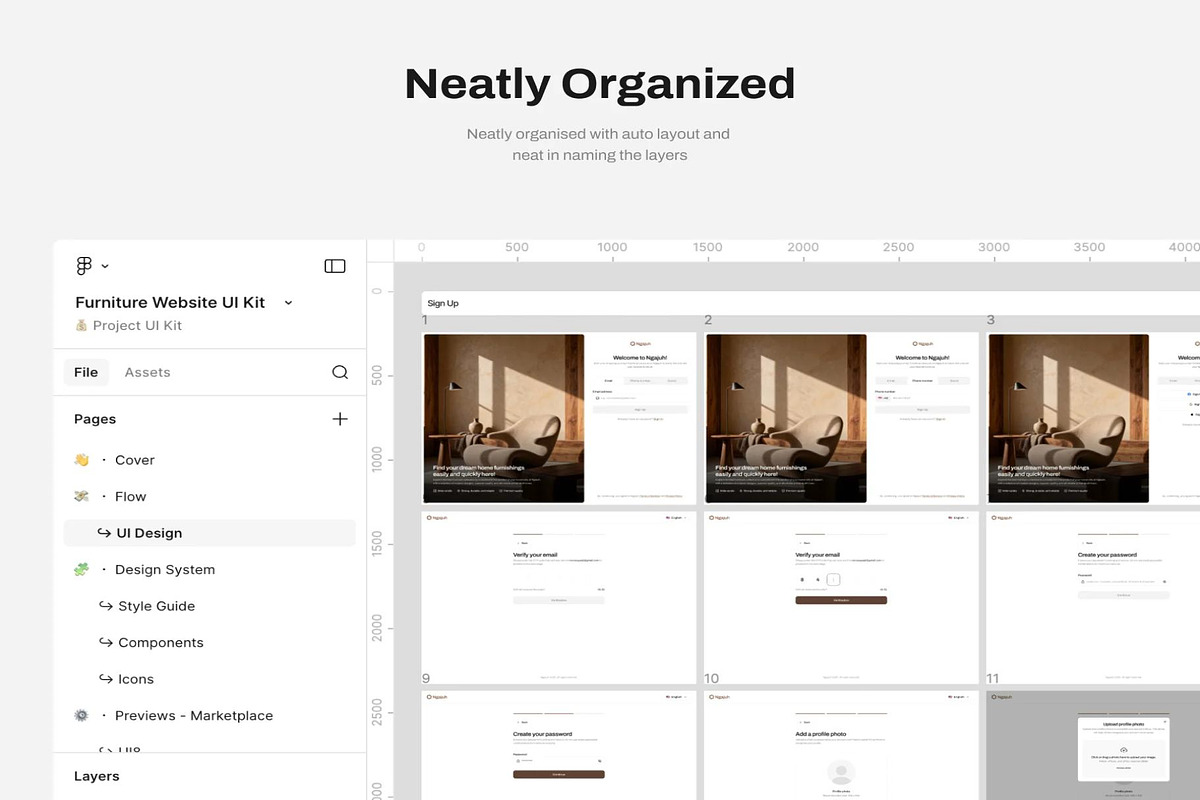 Ngajuh - Furniture Website UI Kit