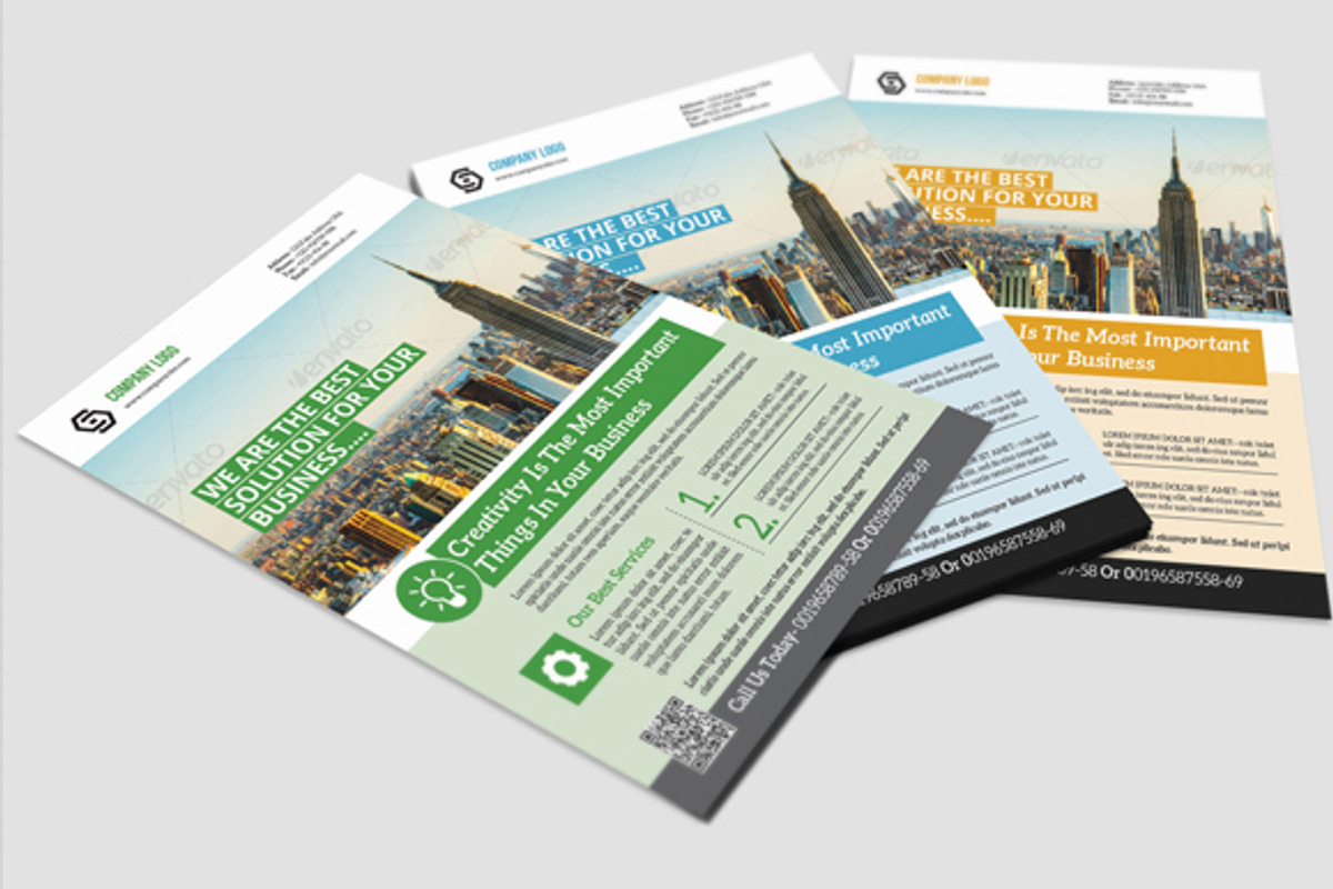 Corporate Flyer | 3 Color-V89, a Flyer Template by Template Shop