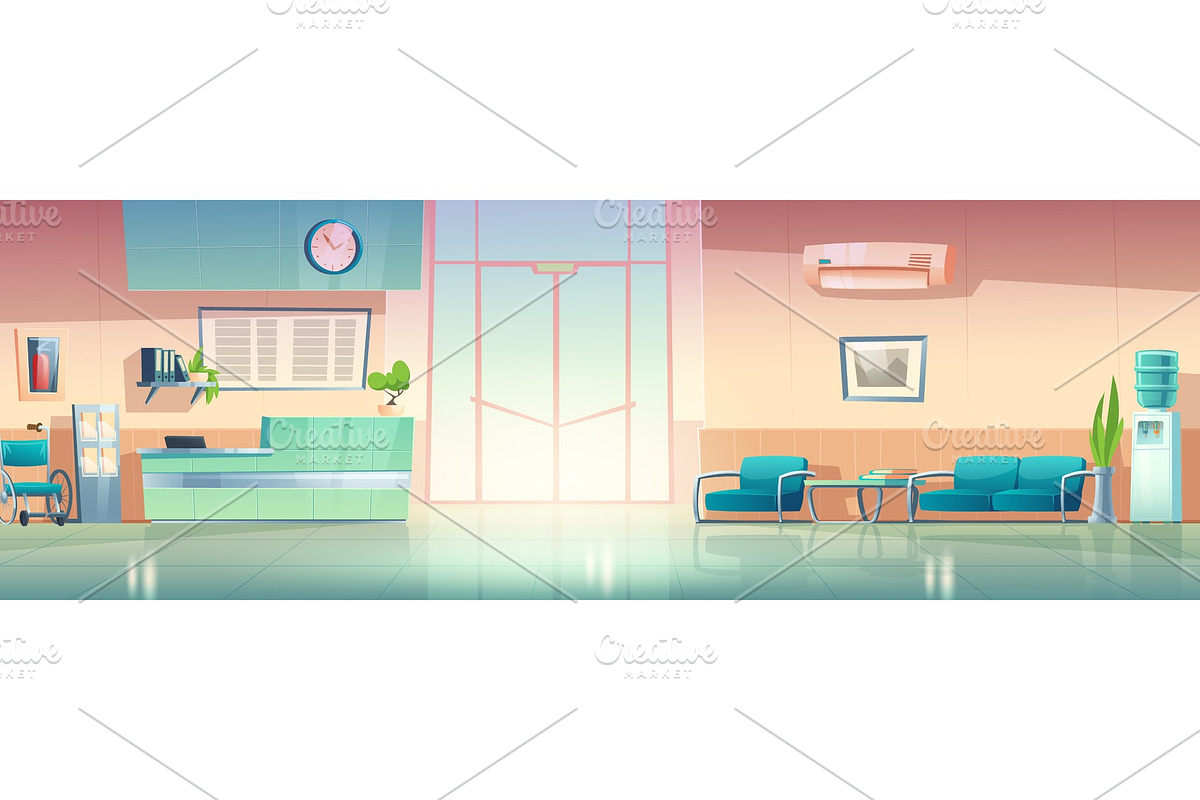 Cartoon illustration of hospital, a Healthcare Illustration by art PVP ...