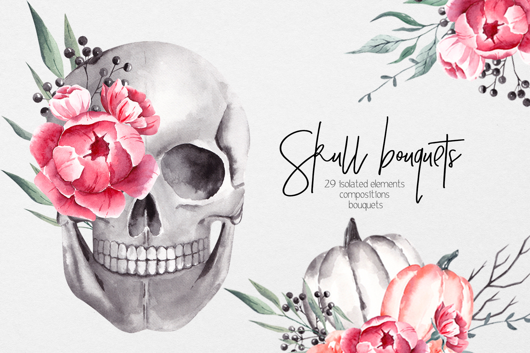 Day of The Dead. Watercolor Clipart, an Illustration by YuliyaArtGarden