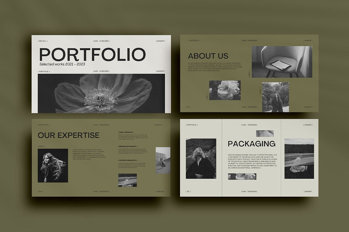 Micelle Portfolio Canva Template | Creative Market