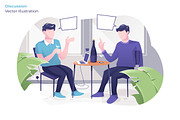 Discussion - Vector Illustration, an Illustration by AQR Studio