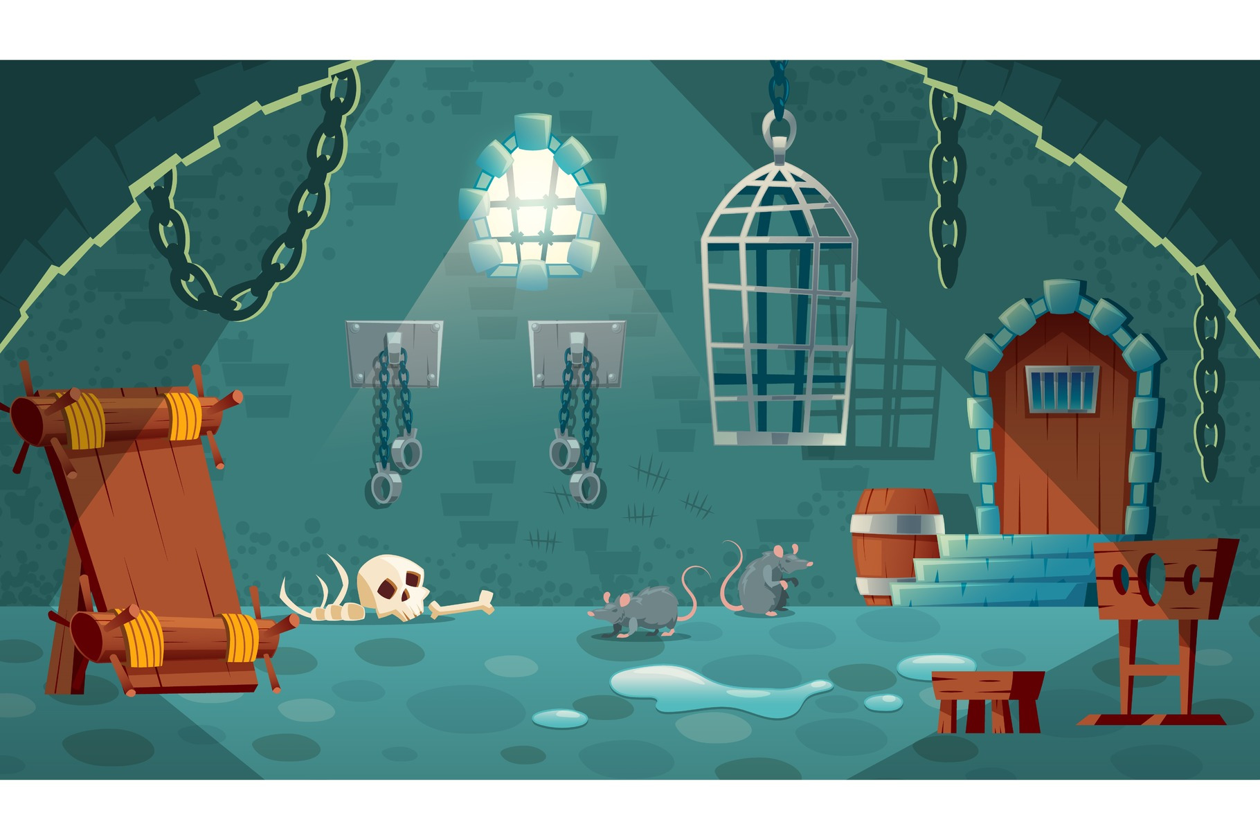 Vector medieval prison cell, game | Illustrations ~ Creative Market