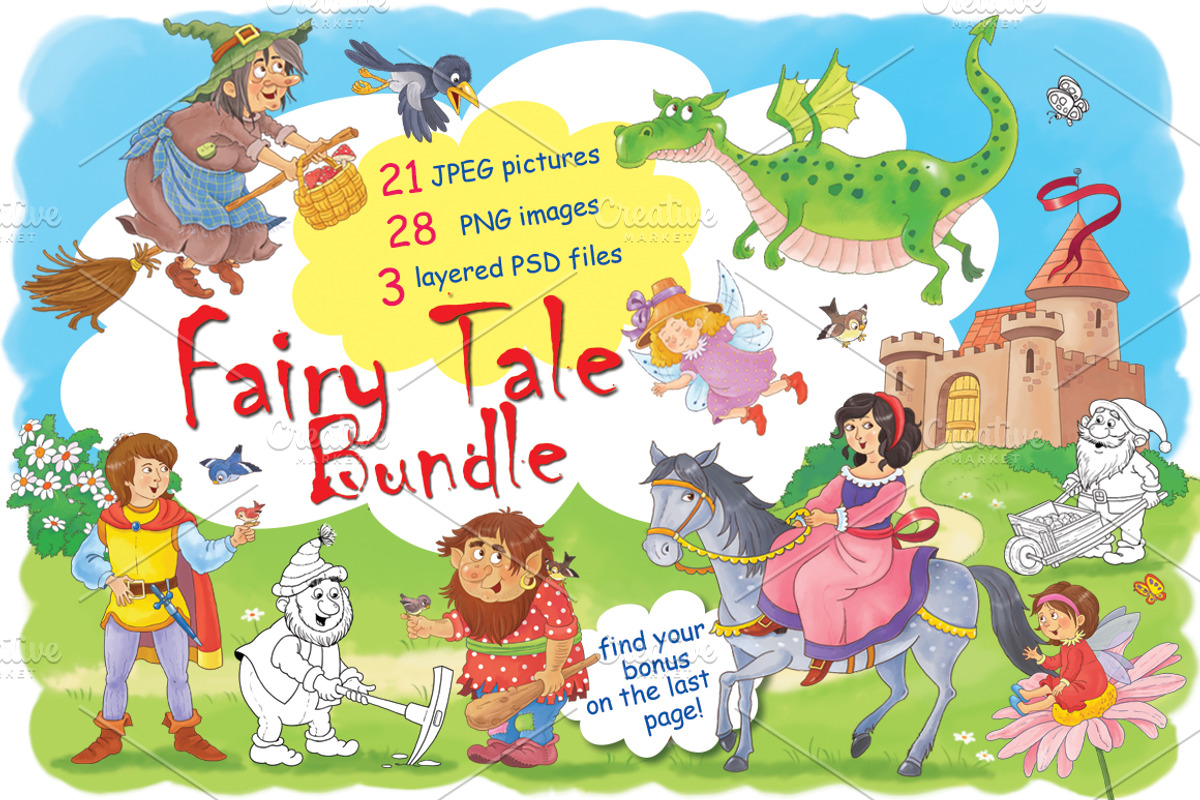 Fairy tale bundle, an Illustration by Haso