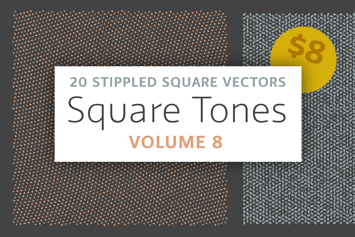 Square Tones Vol. 8 | Halftones, a Texture Graphic by invisiblelayer