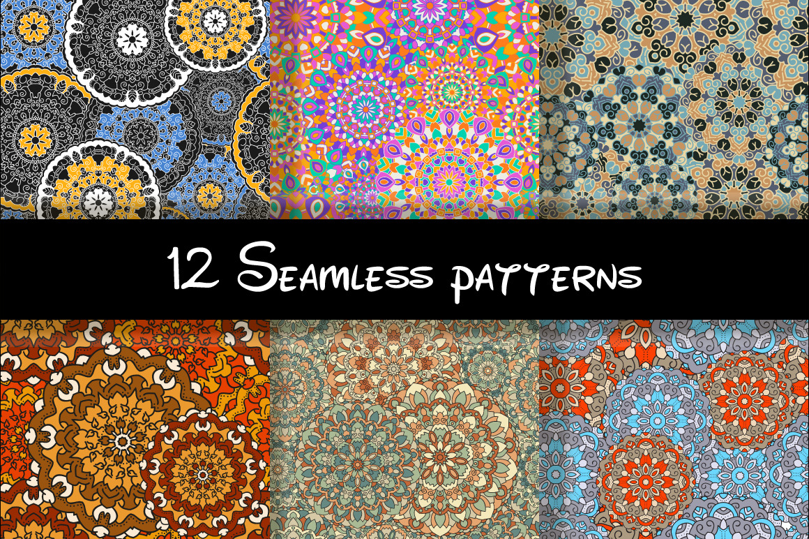 Ethnic seamless patterns, a Pattern Graphic by Fantastic market